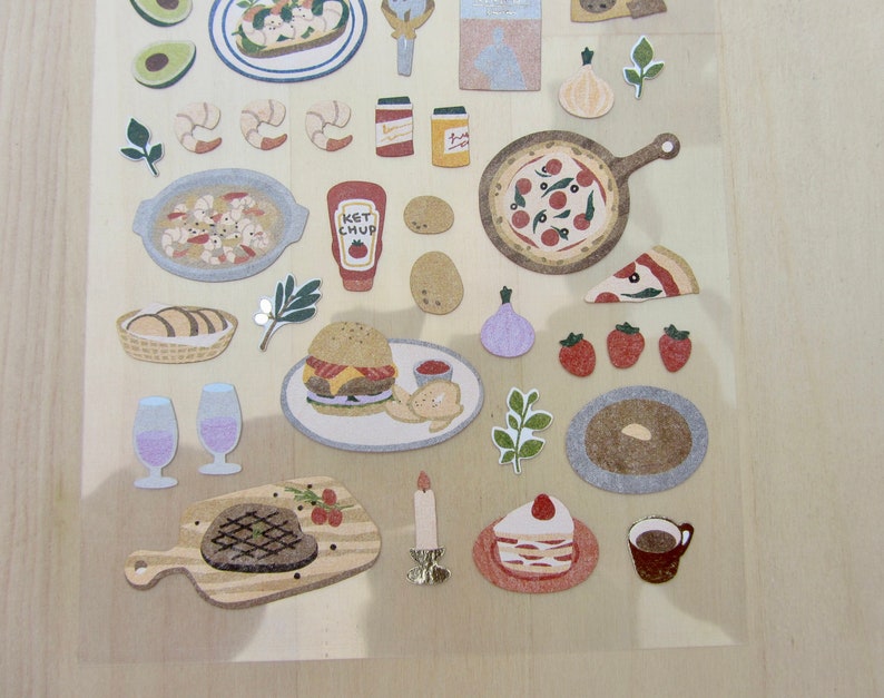 Junk Food Stickers, Pizza Pasta Doodle Stickers, Meal Dinner Planner ...