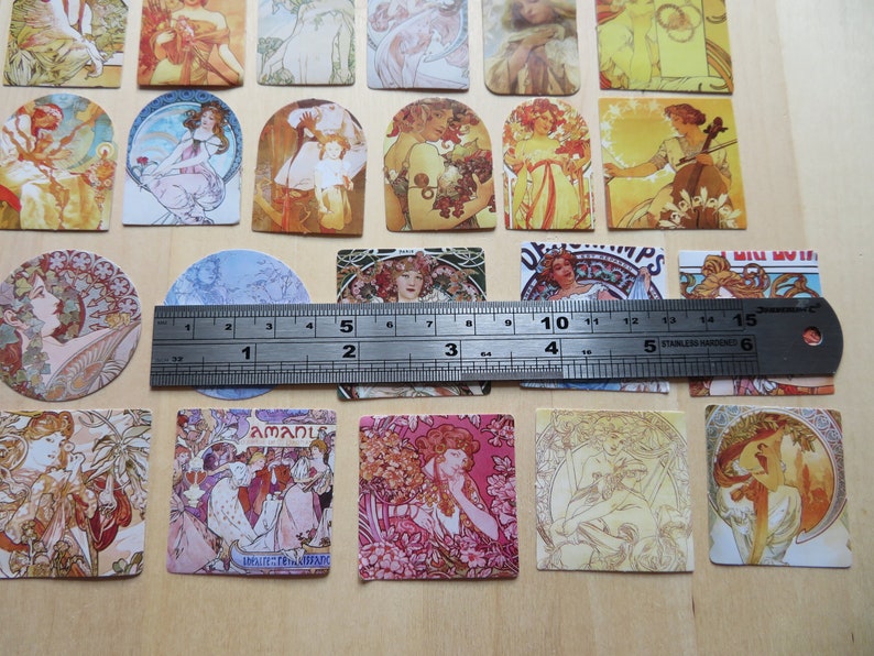 Alphonse Mucha Art Stickers, Classic Art Nouveau Journal Planner ...