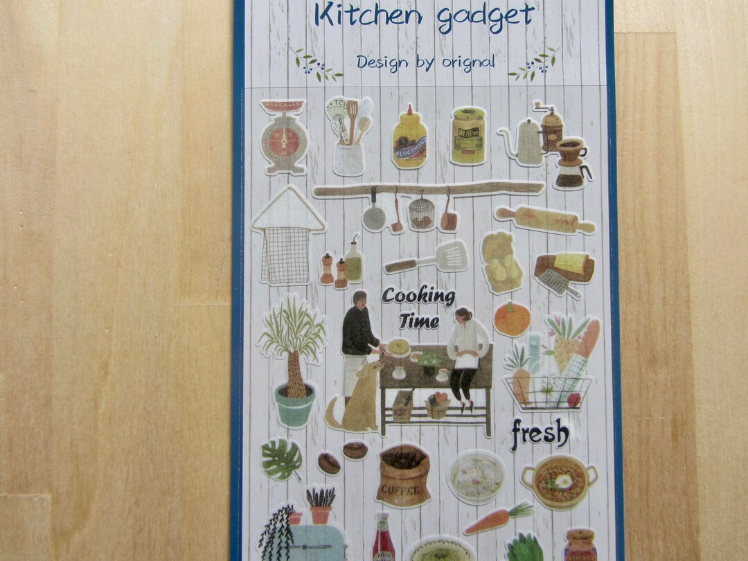 Kitchen Cooking Stickers, Home Every Day Doodle Stickers, Tea Coffee ...
