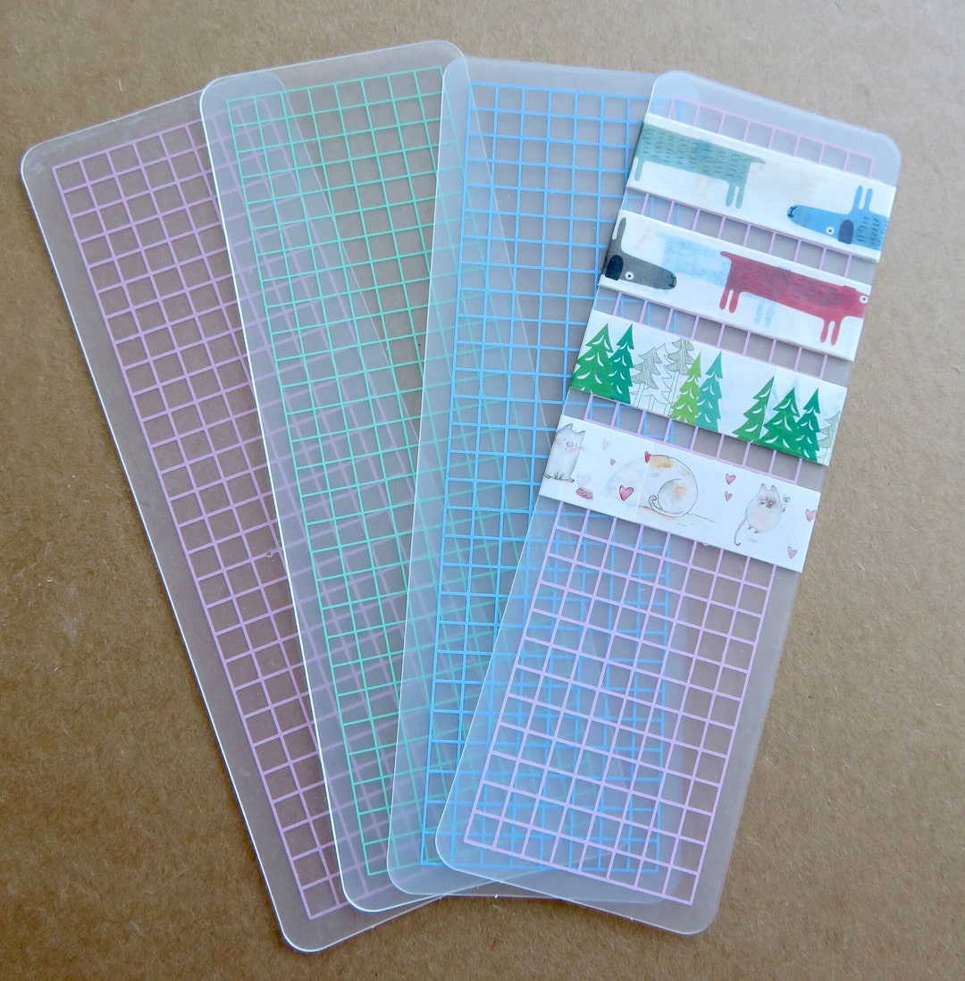 Washi Tape Portable Storage Grid Card, Washi Page Marker, Washi Tape ...