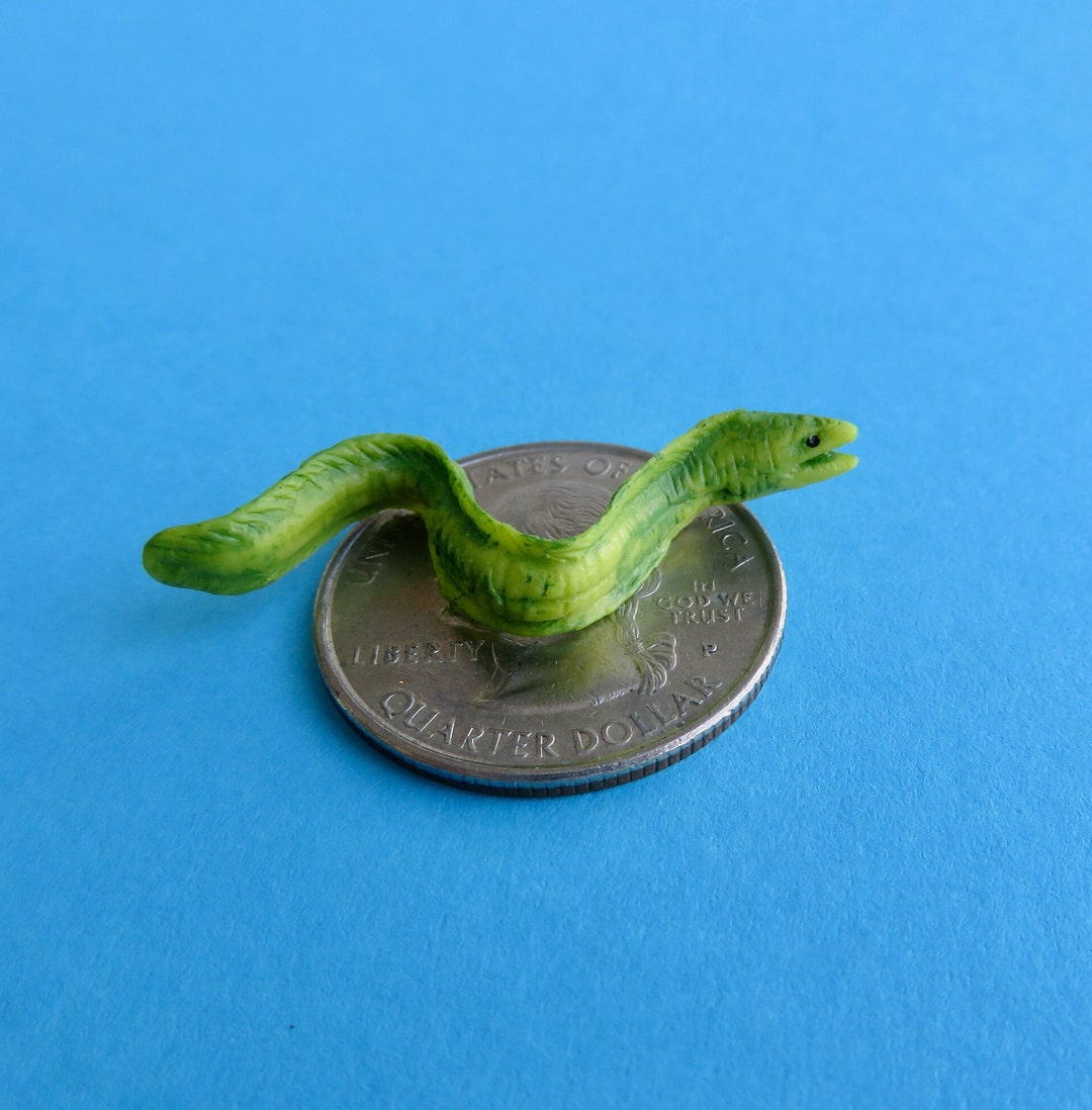 Miniature Green Eel Sea Animals - Mini Oceanterrarium Supplies - Teeny ...