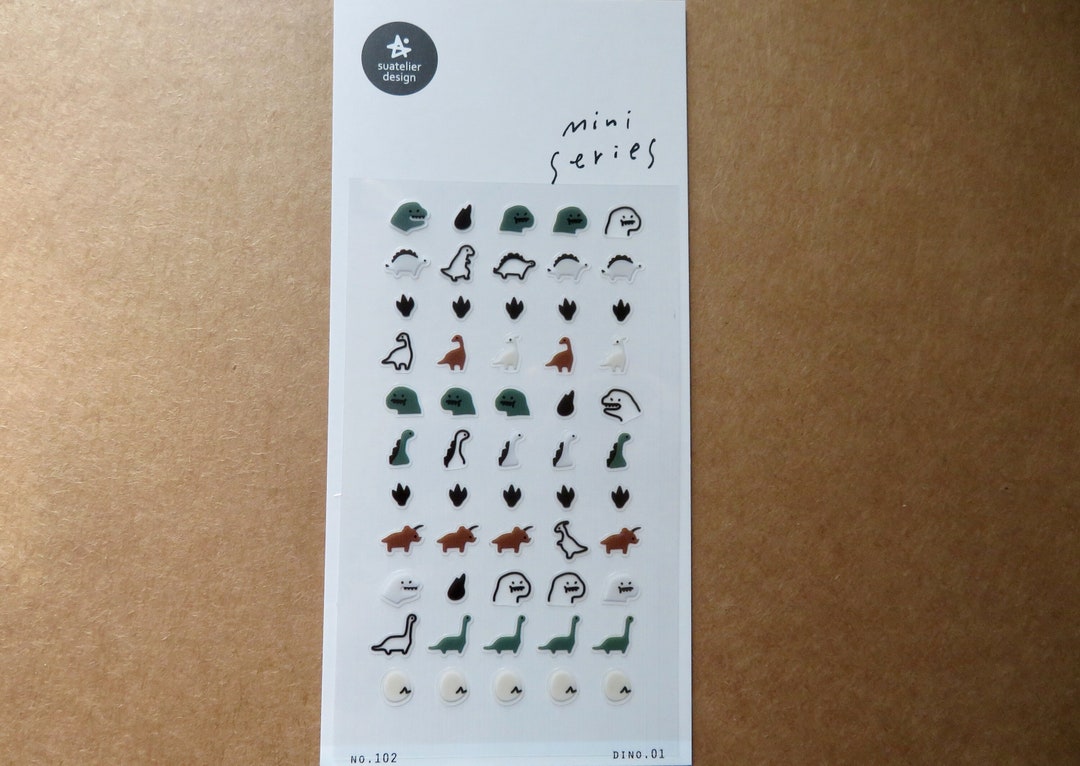 Tiny Dinosaur Stickers, Kawaii Dino Stickers, Journal Planner ...