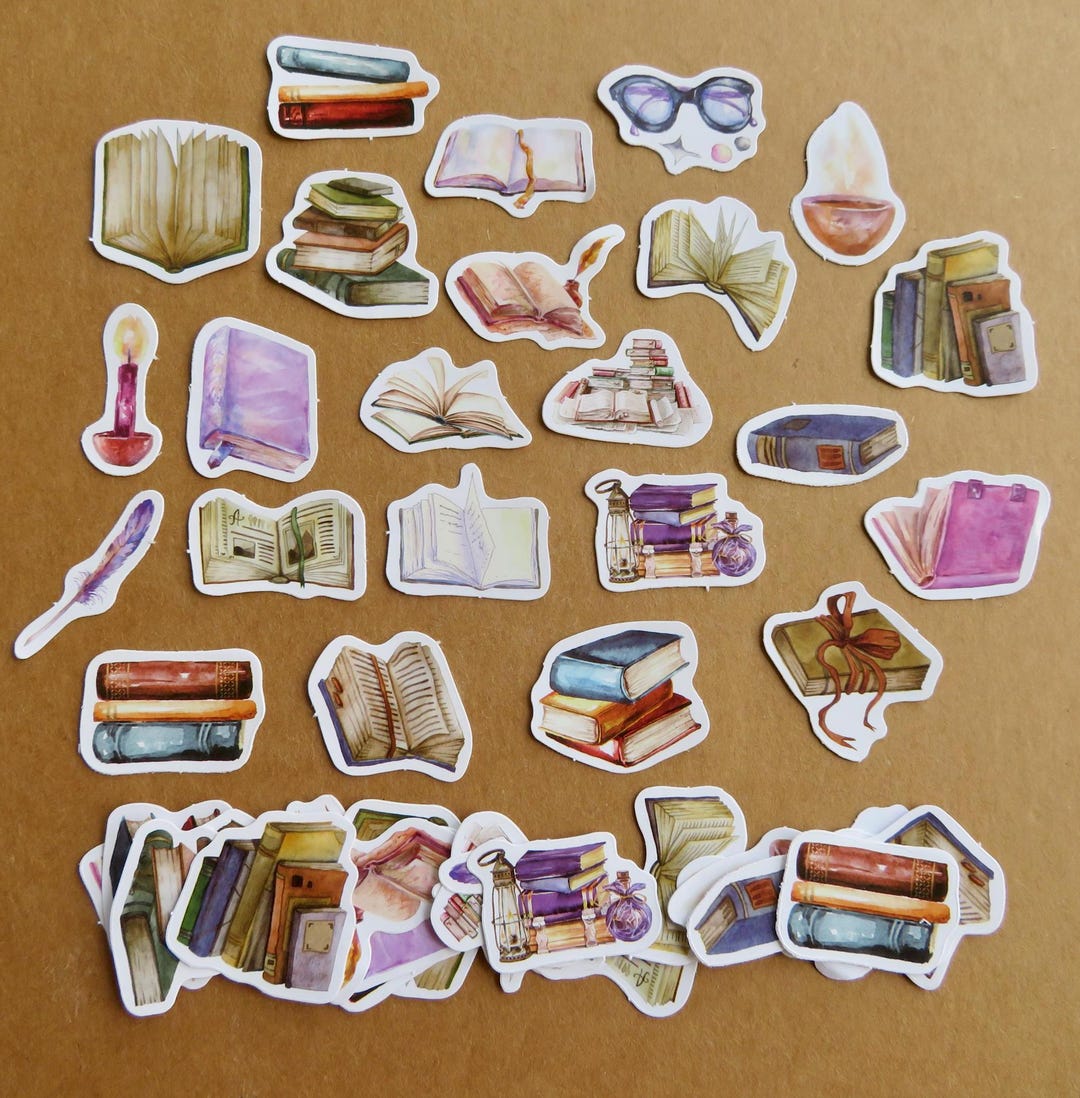 Library Book Stickers, Librarian Book Lover Planner Journal Stickers ...