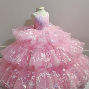 Pink Star Dress,long Gown - Etsy