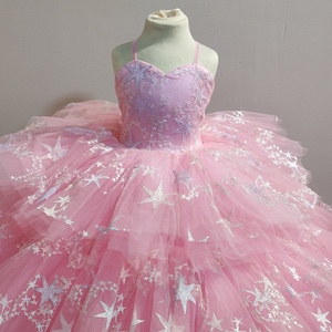 Pink Star Dress,long Gown - Etsy