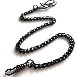 Black Pocket Watch With Chain Personalized Groomsmen Gift Wedding ...
