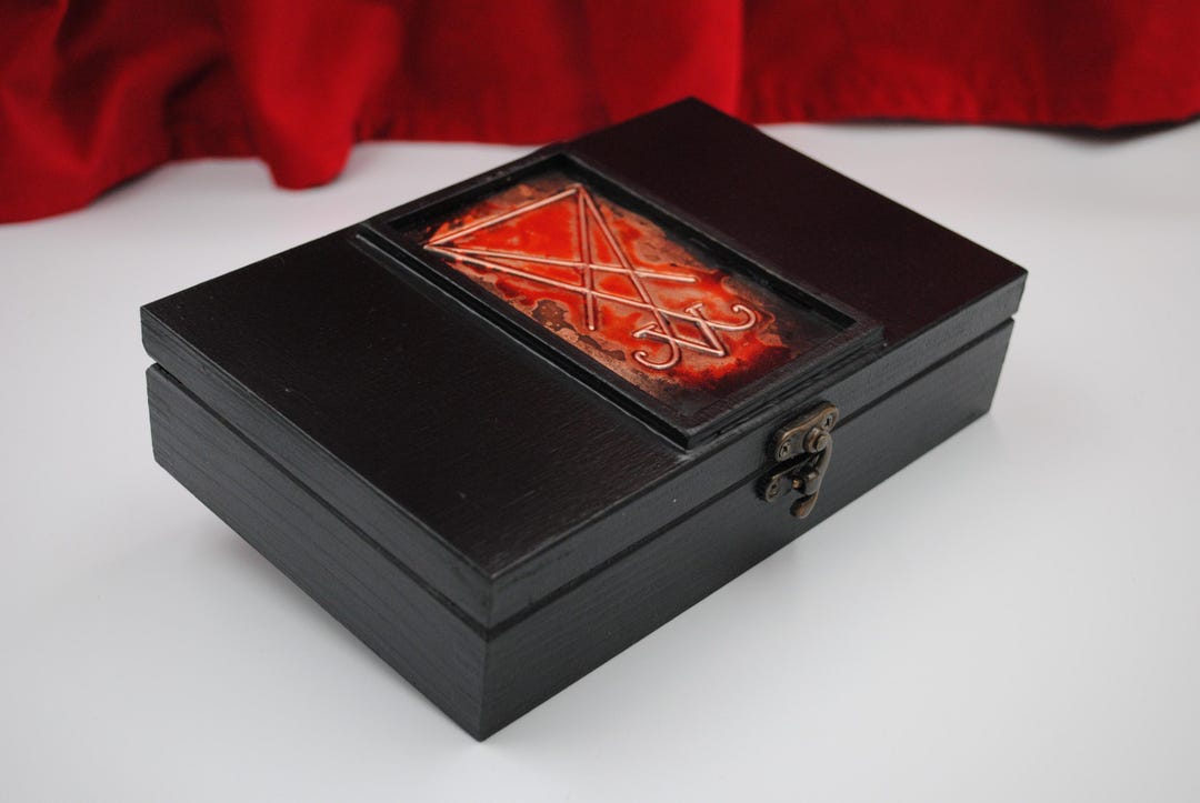 Lucifer Morning Star Sigil Occult Art Ring Case, Satanic Occult Jewelry ...