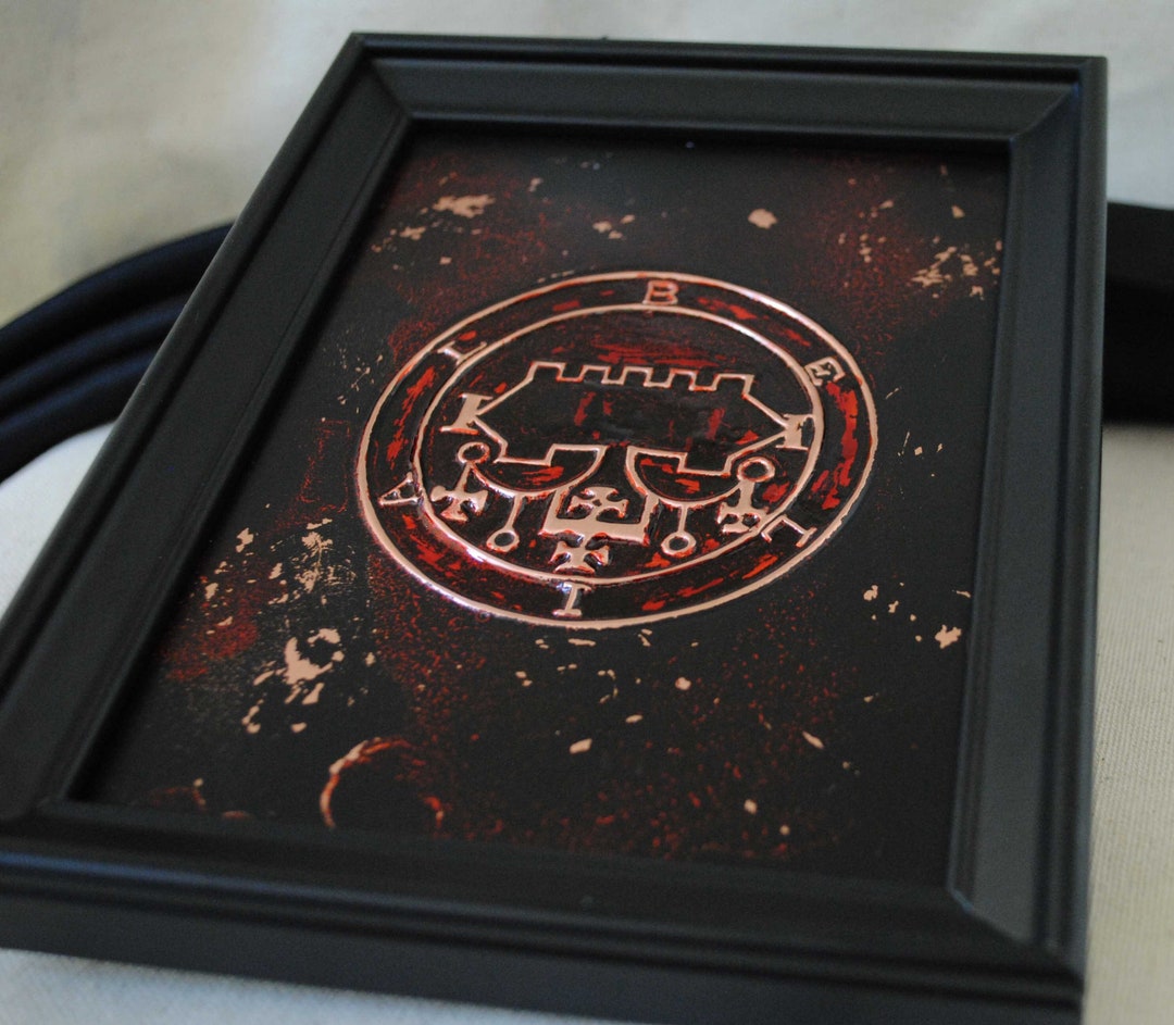 Demon Belial Belhor Occult Seal Original Handmade Art, Goetia Grimorium ...