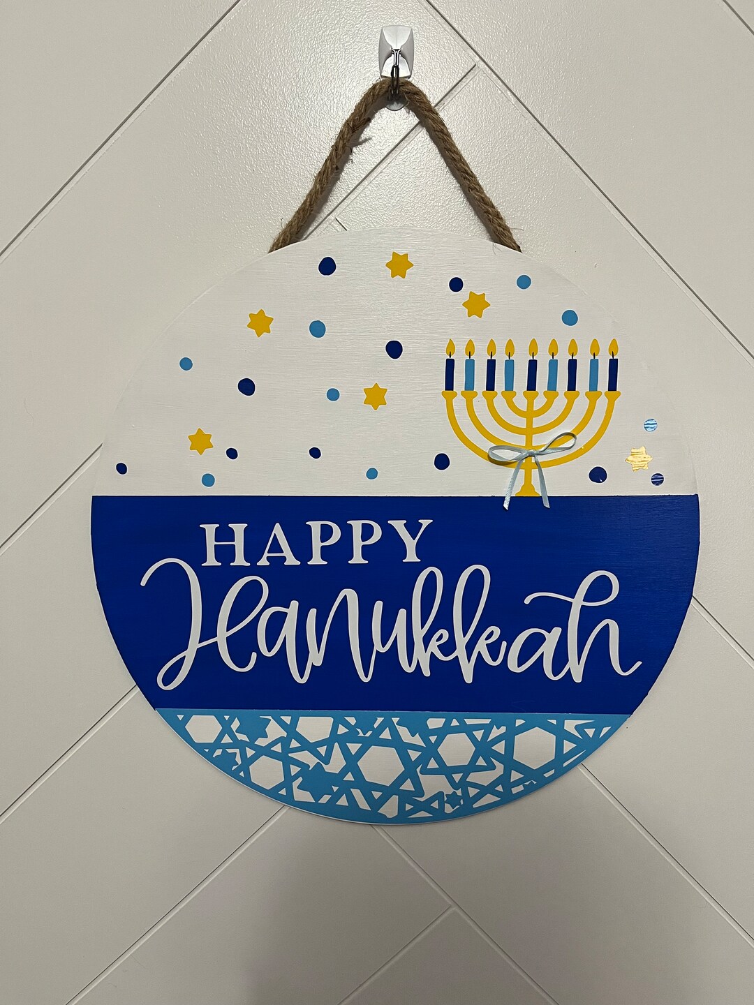 Hanukkah Door Round, Star of David Decor, Festive Hanukkah Decoration ...