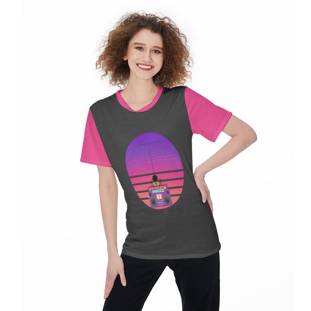 Synthwave Spooky Spider With Boom Box All-over Print - Etsy