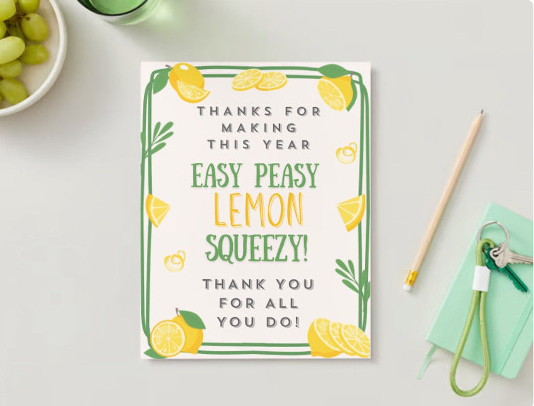 Teacher Appreciation Gift Tag | Digital Download | PDF | Easy Peasy ...