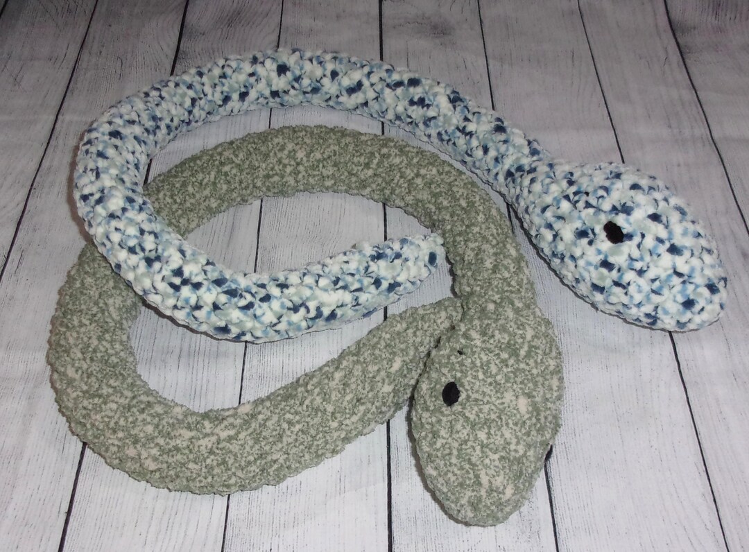 Large Snake Plushie, Blanket Yarn Snake, Soft and Ahem...cuddly? 2 ...