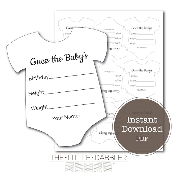 Guess the Baby - Etsy