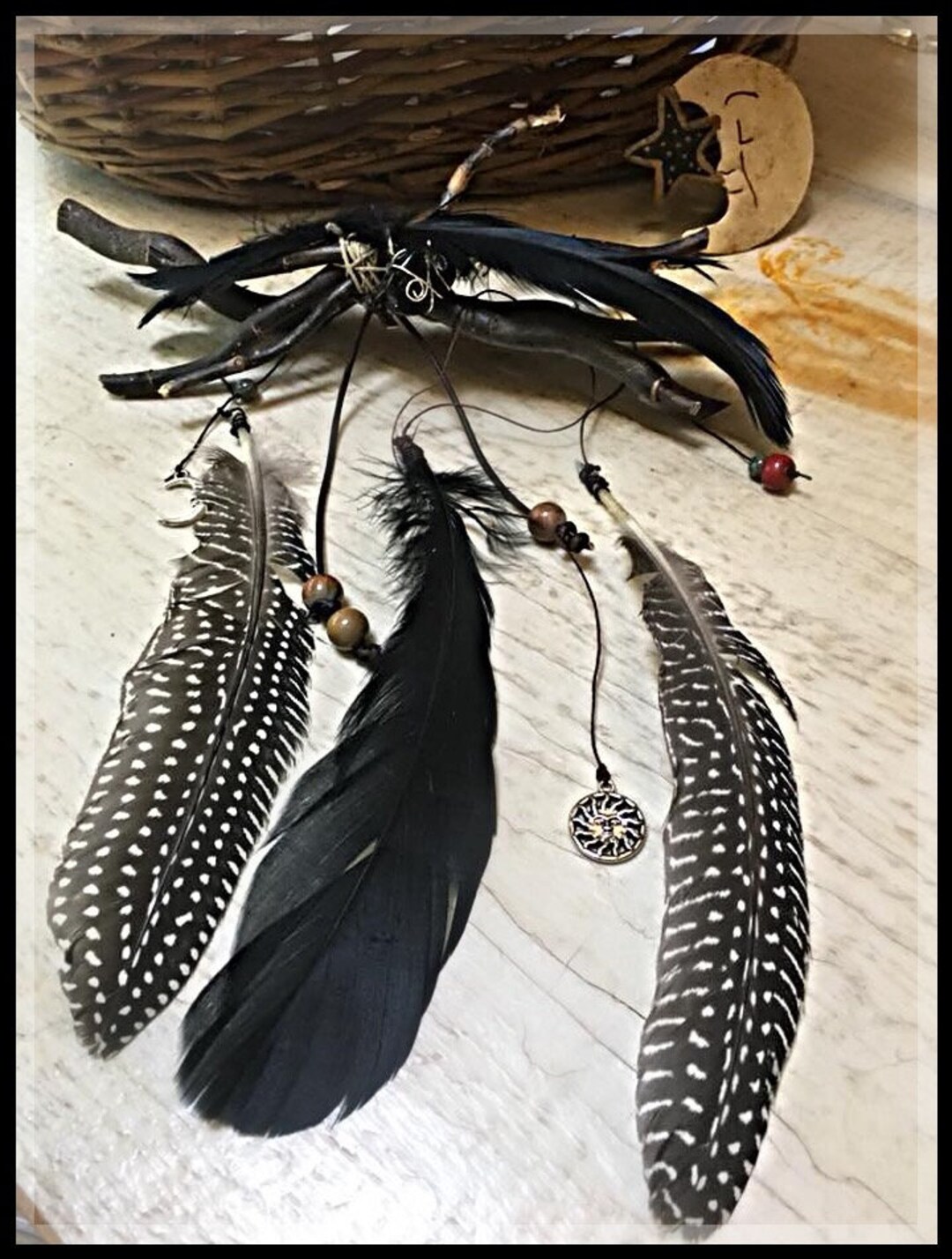 SOLD Mini Boho Gypsy Feather Mobile - Etsy