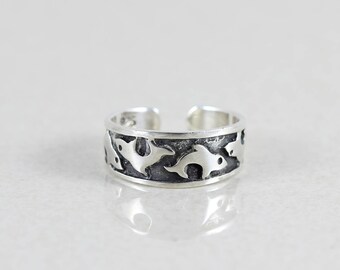 Dolphin Toe Ring - Etsy