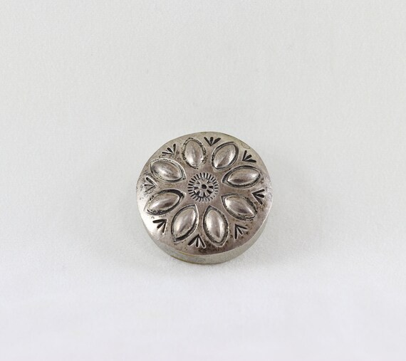 sterling silver button cover - Gem