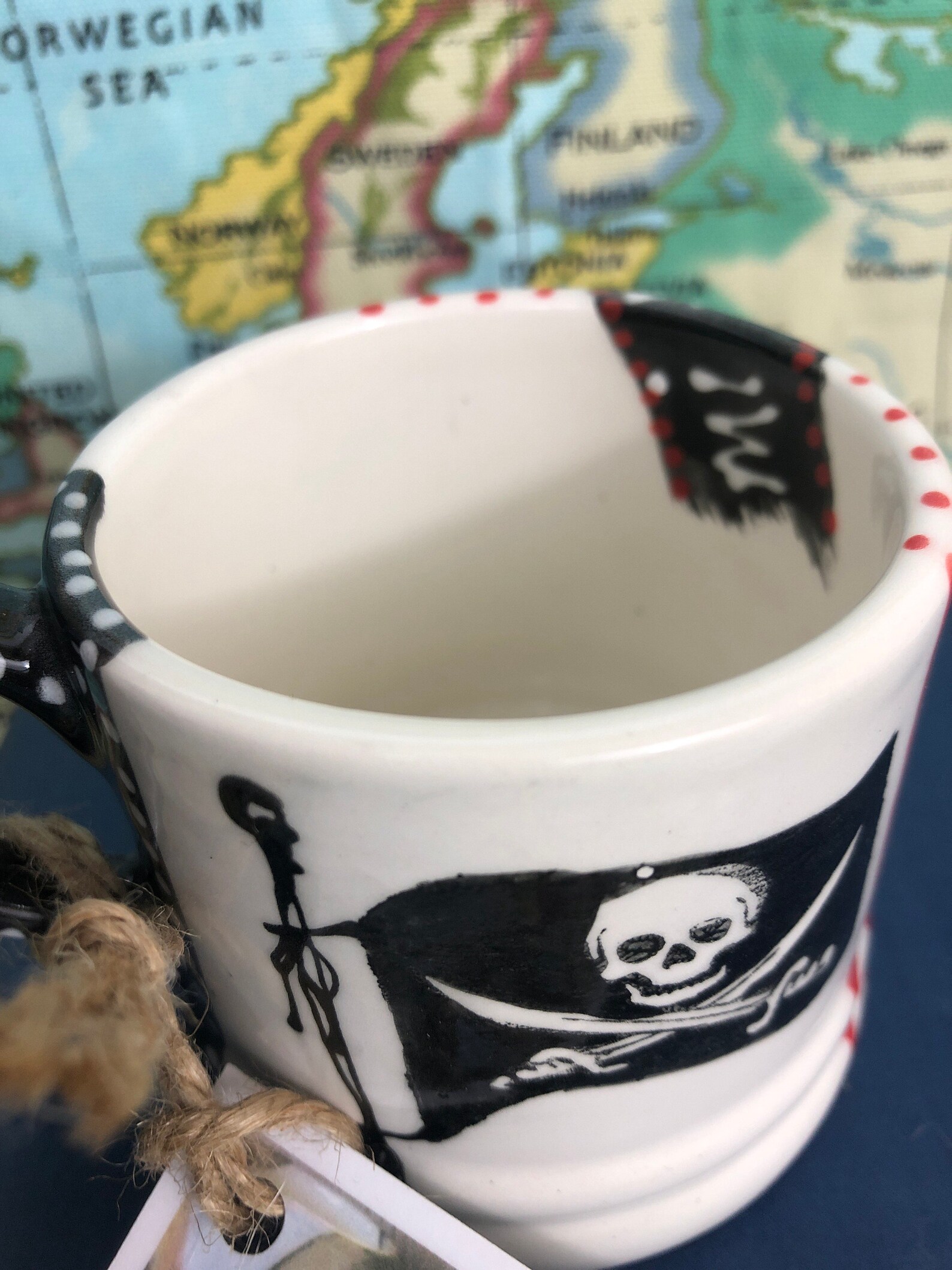 Pirate Mug, Hand Painted Ceramic, - Etsy