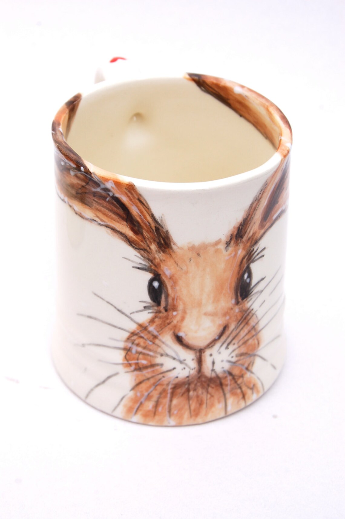 Hare mug hand painted | Etsy