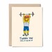 Thank You Card Cute | Thanks A Ton Barbell | Thank You Card Punny ...