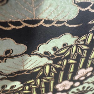 Origami Paper, Chiyogami, Yuzen, Washi. Shochikubai Black Pattern ...