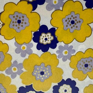 Origami Paper, Chiyogami, Yuzen, Washi. Blue and Yellow Flowers Pattern ...