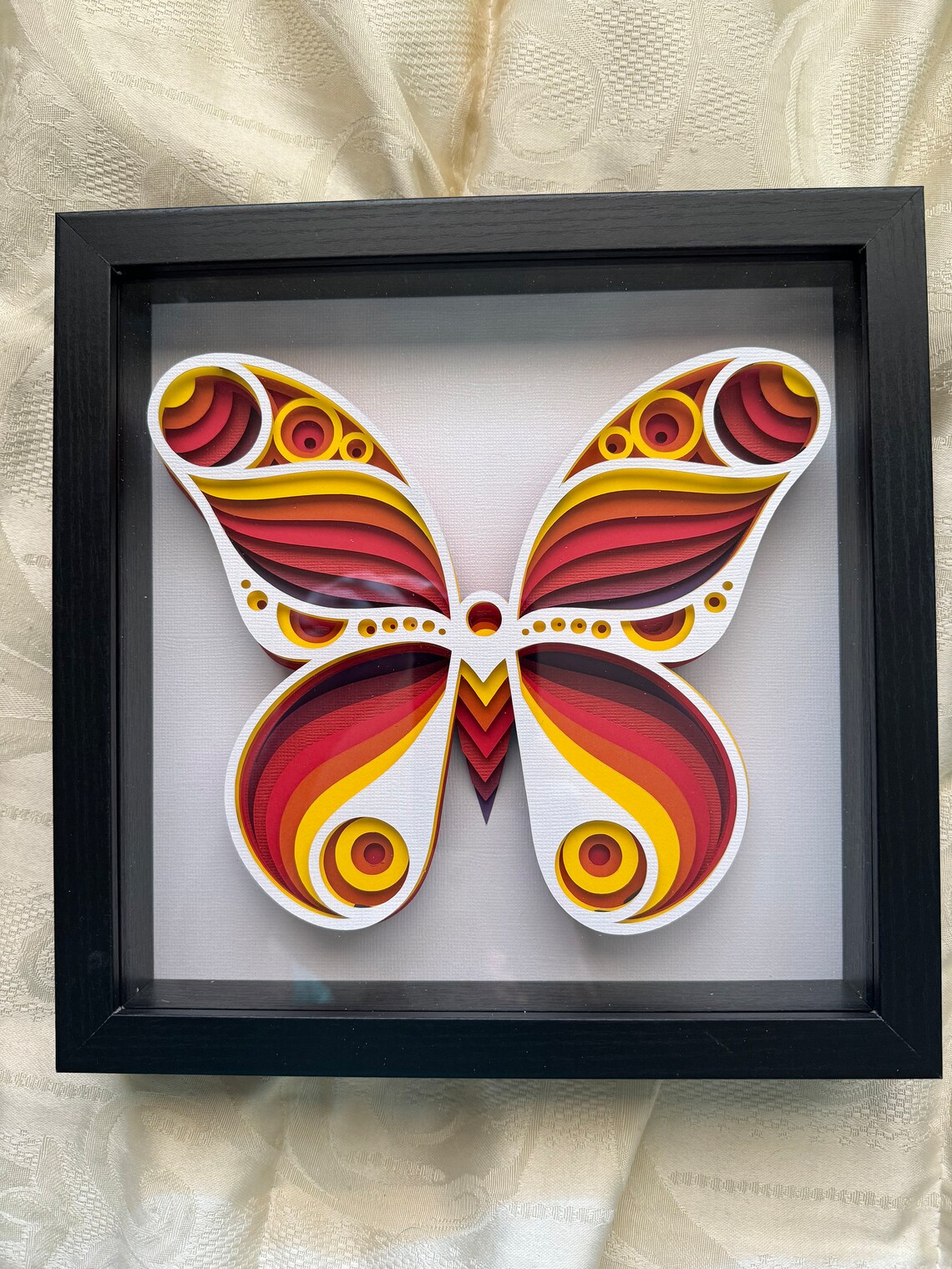 Butterfly Shadow Box 3D Mandala. Custom Colors Available. - Etsy