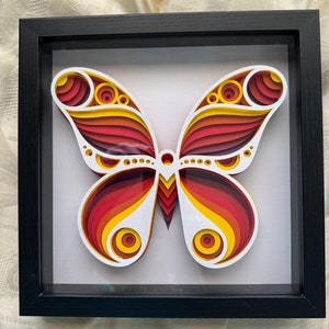Butterfly Shadow Box, 3D Mandala. Custom Colors Available. - Etsy