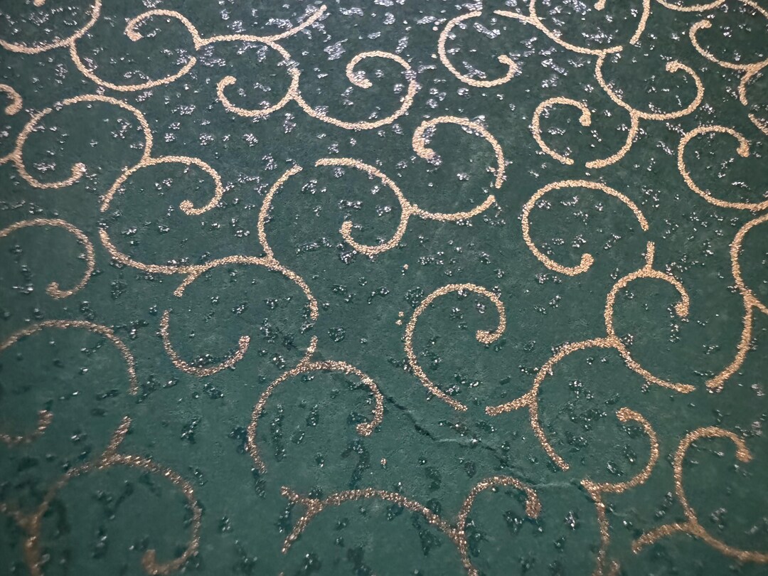 Origami Paper, Chiyogami Paper, Yuzen Paper, Washi Paper. Karakusa Green With Shimmering ...