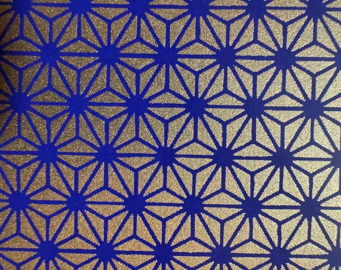 Origami Paper, Chiyogami Paper, Yuzen Paper, Washi Paper. Gold Stars on ...
