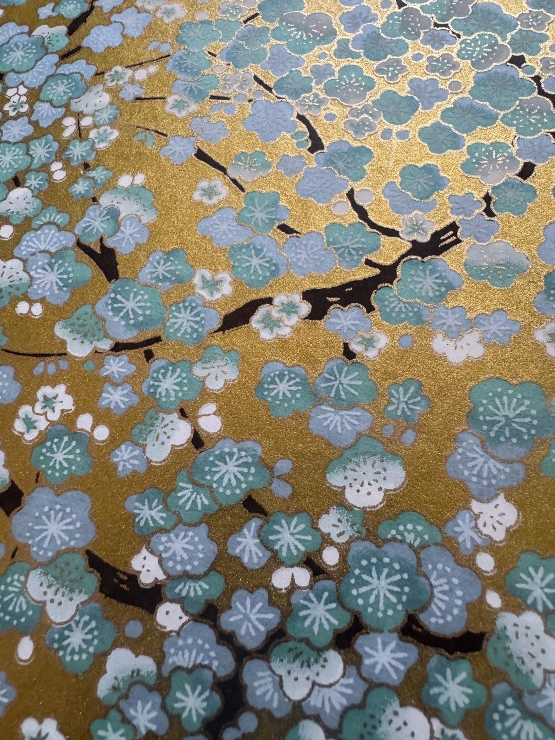 Origami Paper, Chiyogami Paper, Yuzen Paper, Washi Paper. Light Blue ...