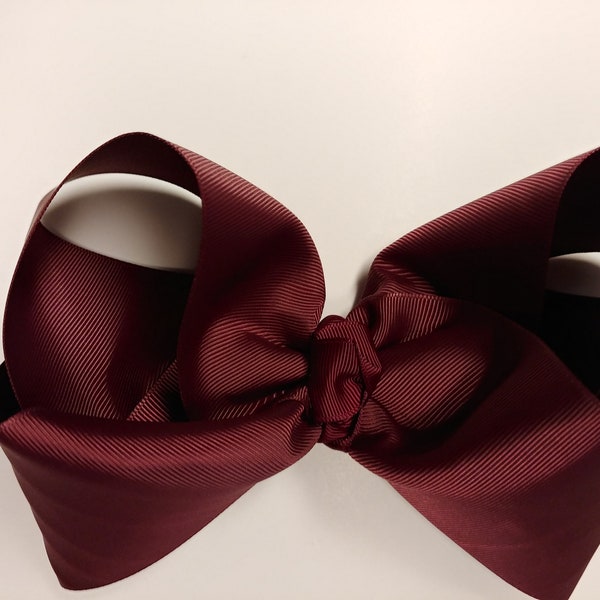 Maroon Hair Bow - Etsy