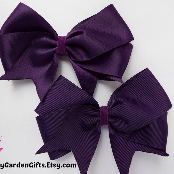 Purple Hair Bow - Etsy