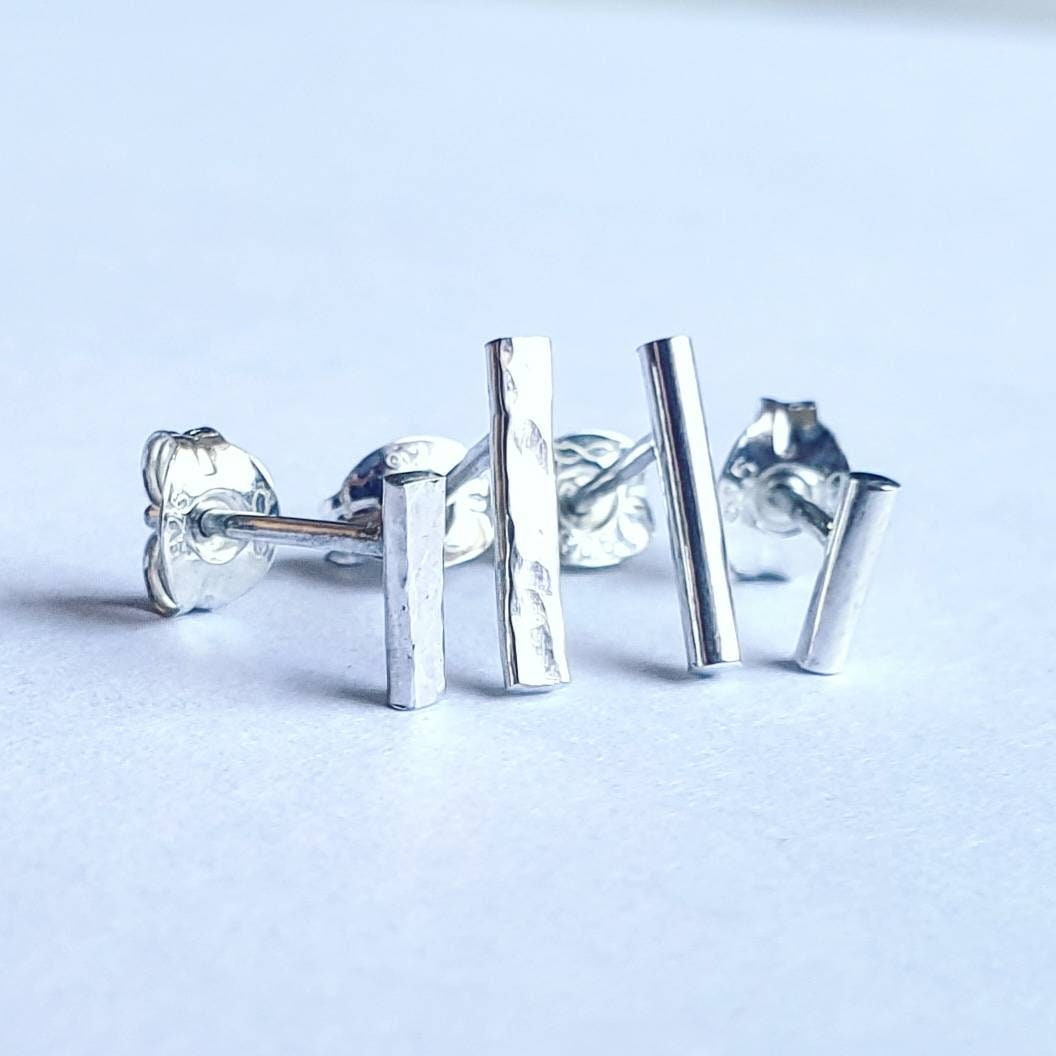 Sterling Silver Bar / Line Rounded Shiny or Flat Textured - Etsy UK