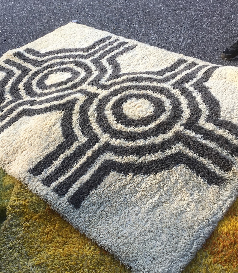 Shag Rug Op Art Rya Rug Shag Carpet - Etsy