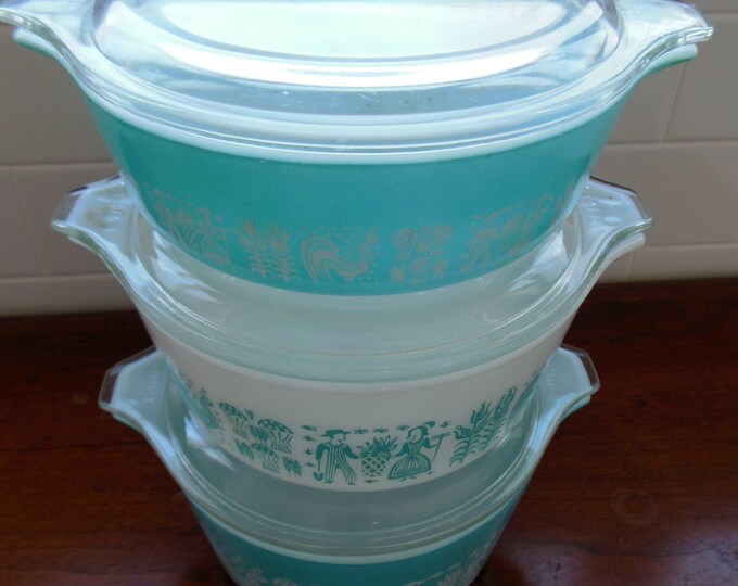 Mid Century Pyrex Covered Casserole Dishes Set of Three - Etsy