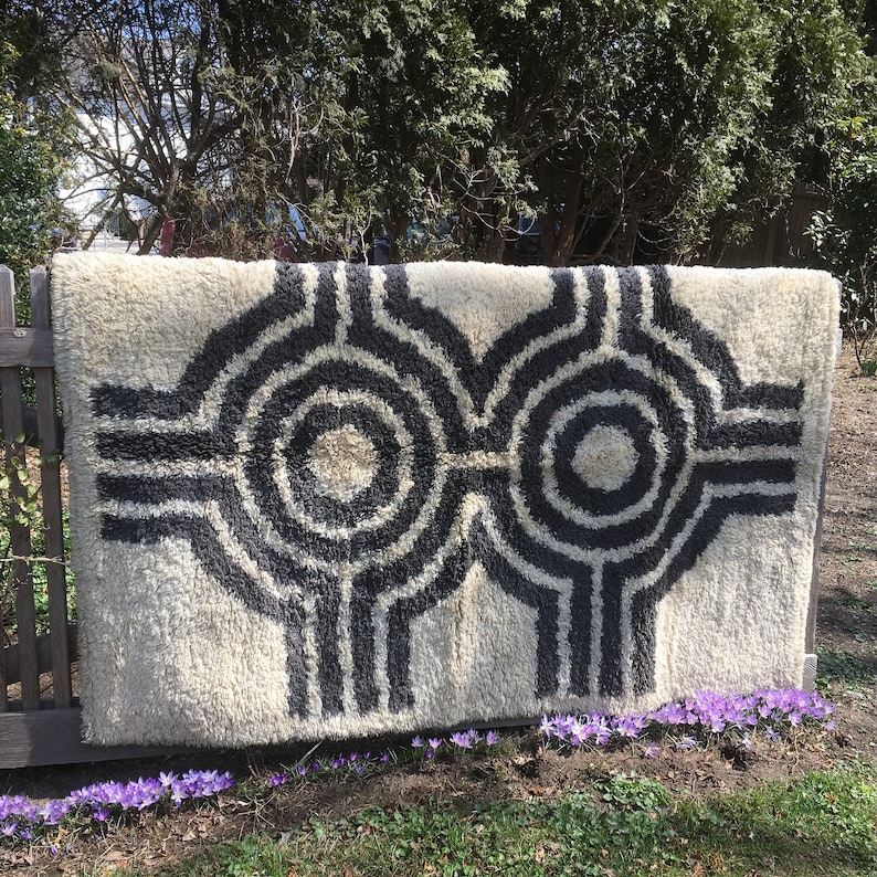 Shag Rug Op Art Rya Rug Shag Carpet - Etsy