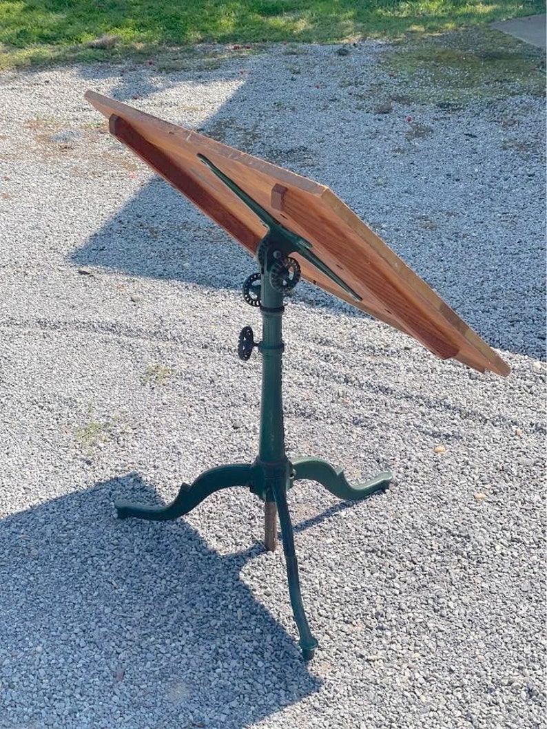 Drafting Table Cast Iron Antique Drafting Adjustable Brooklyn - Etsy