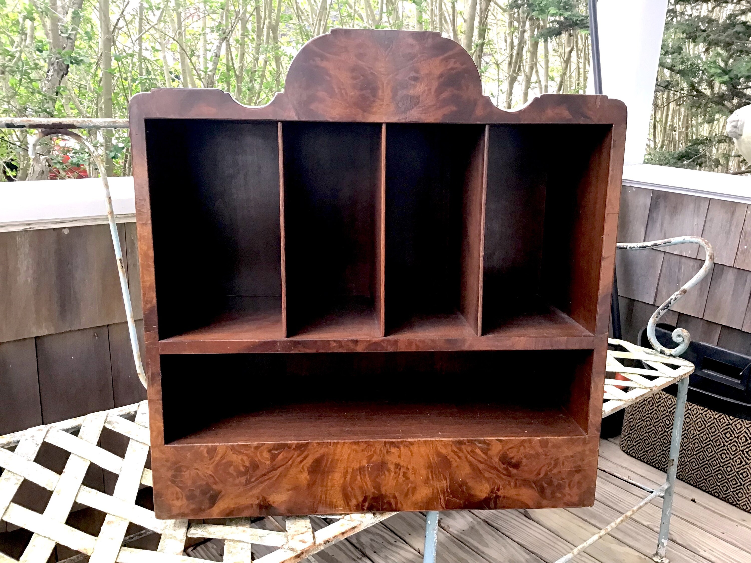 Walnut Storage Cubby Burlwood Desktop Storage 19th Century - Etsy