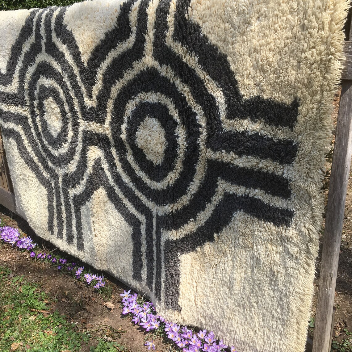 Shag Rug Op Art Rya Rug Shag Carpet | Etsy