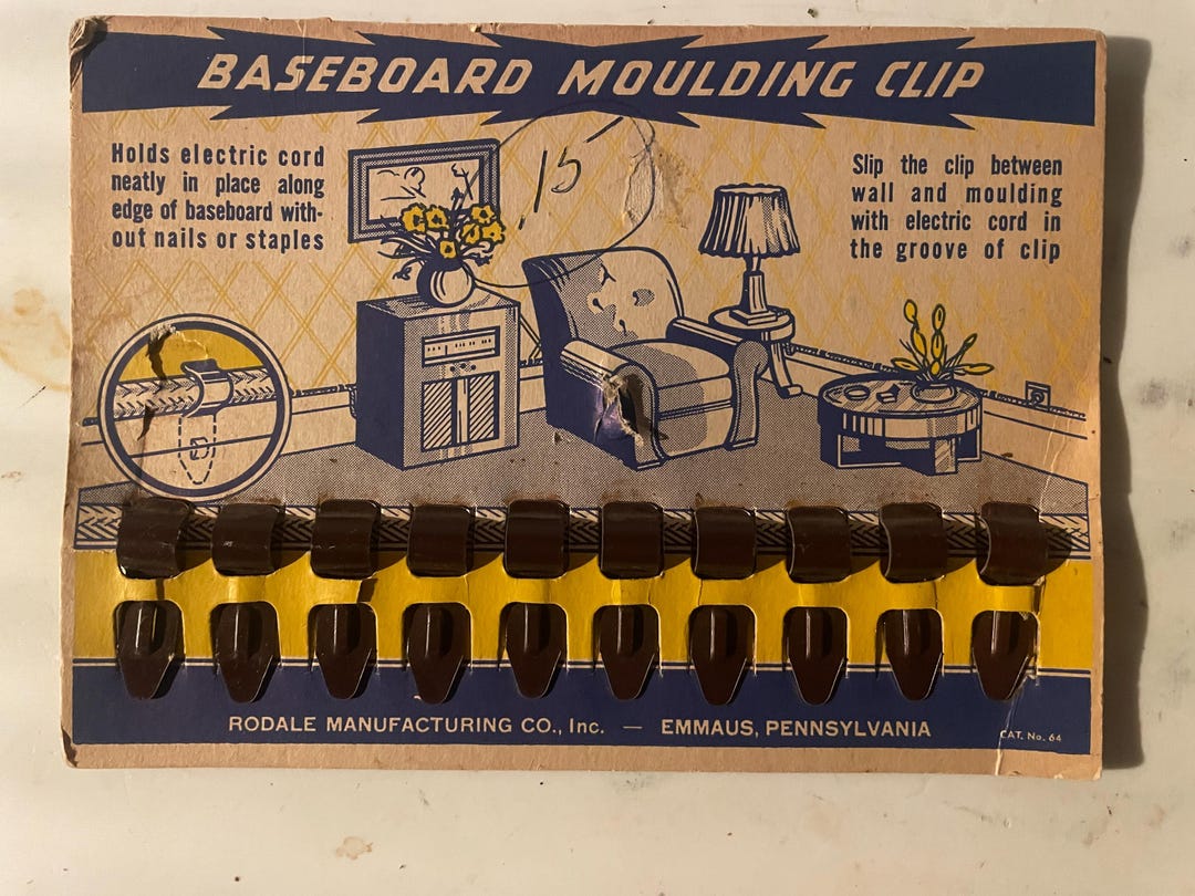 Vintage DEPARTMENT Store POS: Baseboard Moulding Clip Advertising Board ...