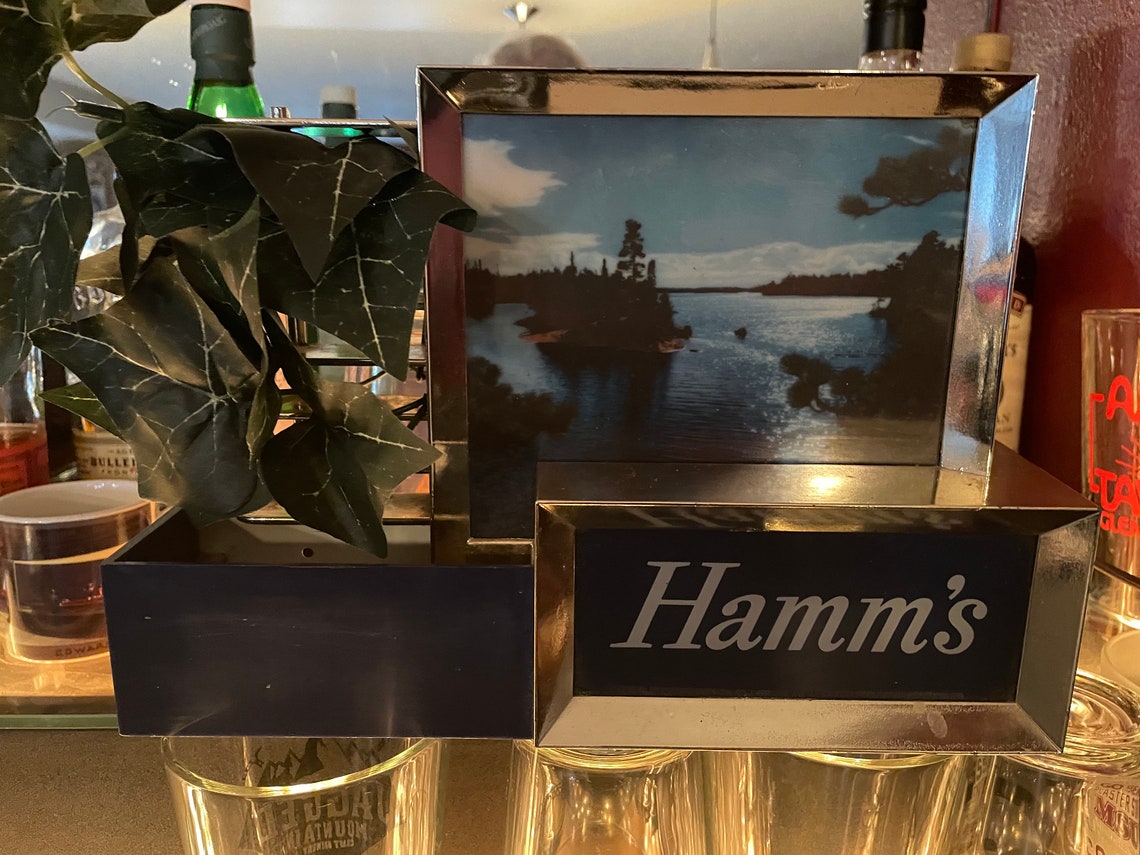RARE C 1950s BREWERIANA: Lighted Vintage Hamms Beer Sign Register ...
