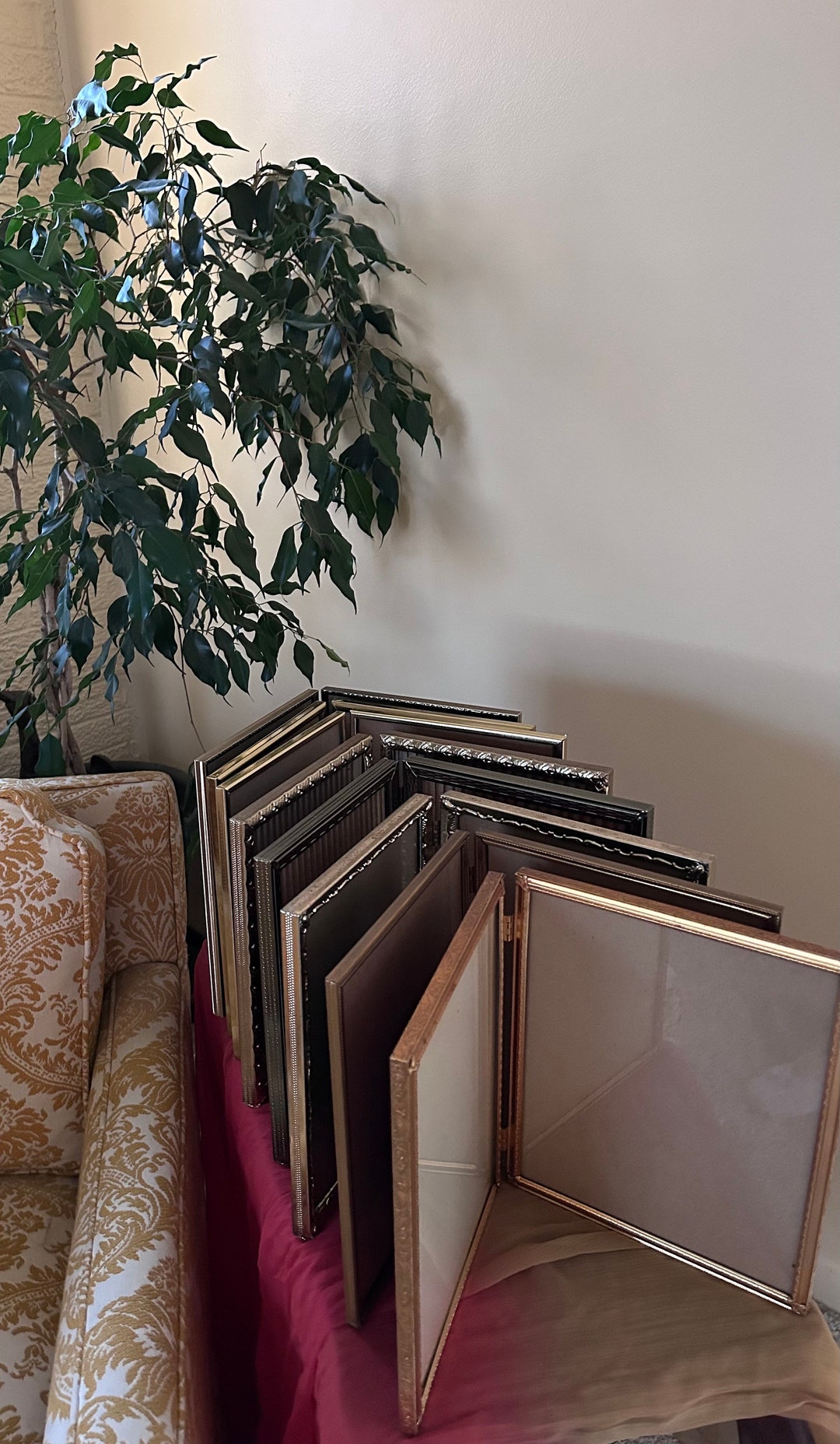 Vintage and Antique Double Metal Frames 8x10 Hinged Bi-fold - Etsy