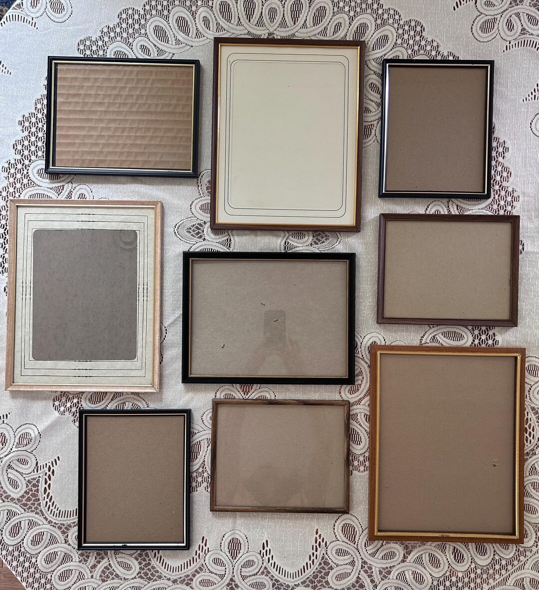 Gallery Wall Frames 9 Piece Set 8x10 to 11x14 MCM Mid Century Modern ...