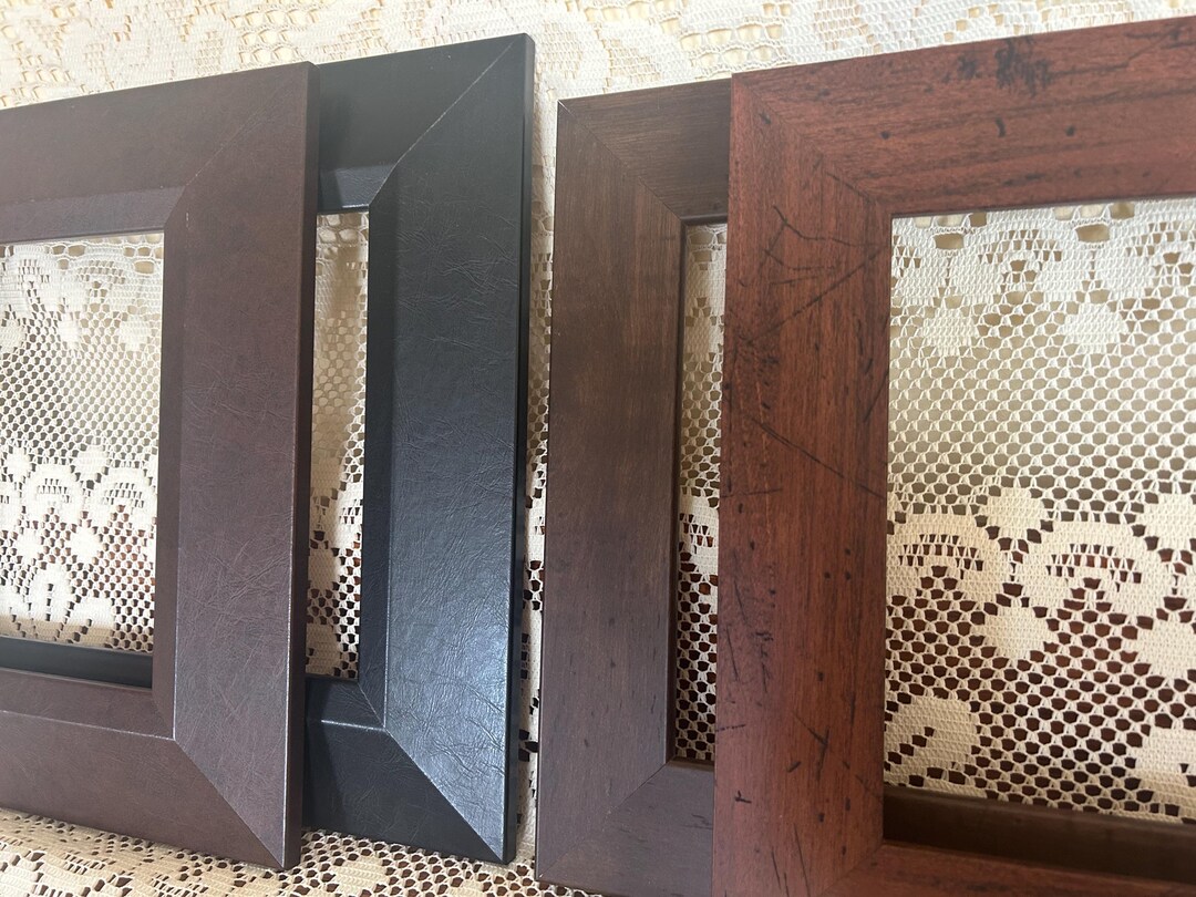 8x10 Wood Picture Frame, Distressed Walnut Stain Finish - Etsy