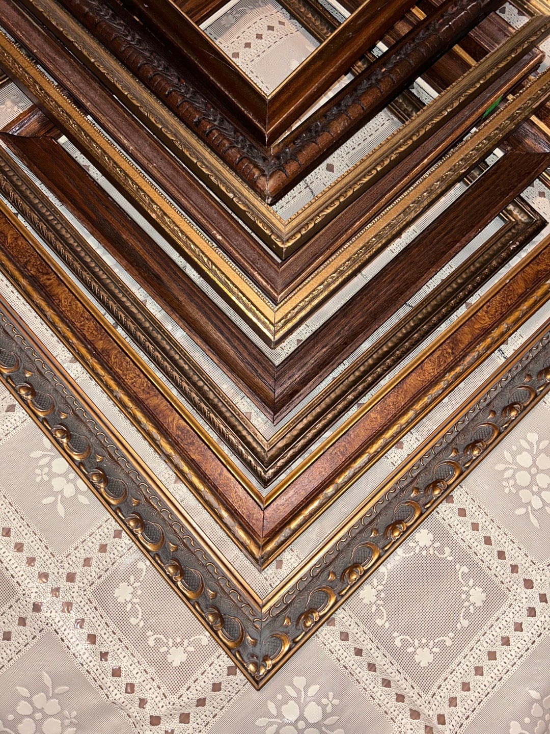 Vintage Antique Open Wood Wooden Frames Wall Gallery Hanging 12 to 22 ...