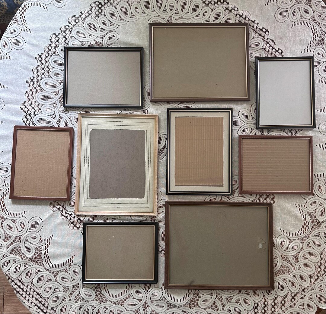 Gallery Wall Frames 9 Piece Set 8x10 to 11x14 MCM Mid Century Modern ...