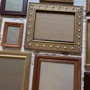 Gallery Wall Mixed Set Gold Silver Bronze Tone Frames With Wood Grain ...