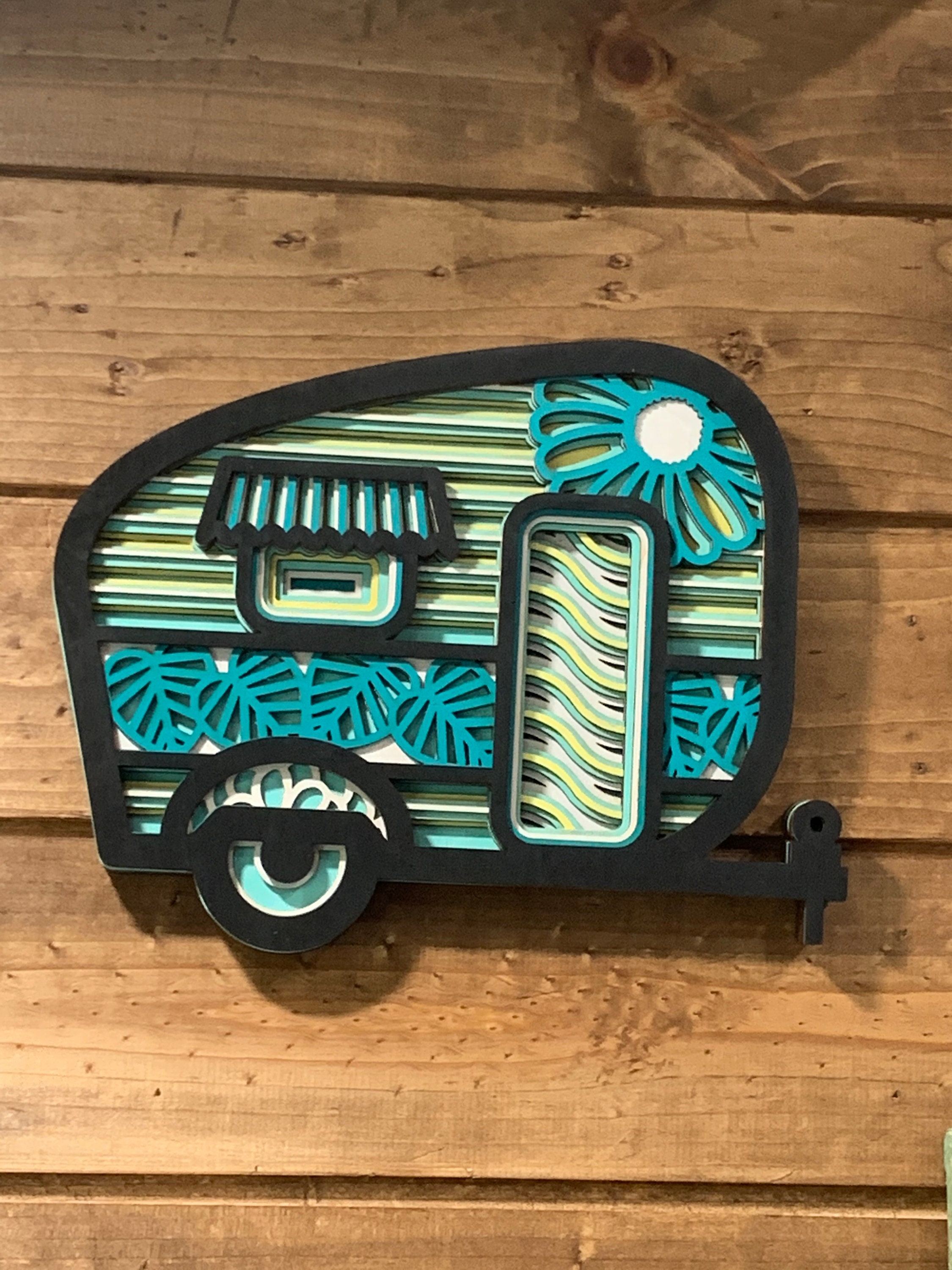 3D Mandala RV/ Happy Camper: Wall Decor or Build It Yourself Kit FREE ...