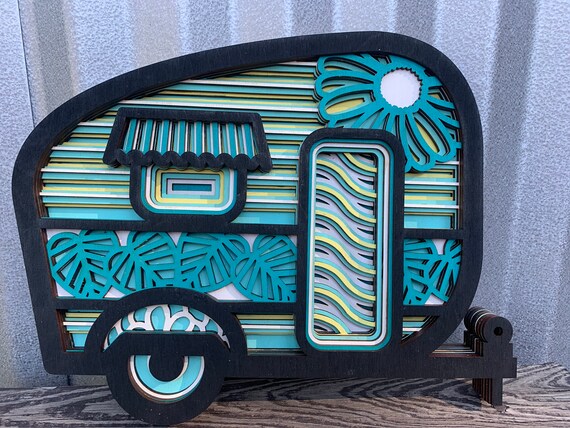 3D Mandala RV/ Happy Camper: Wall Decor or Build It Yourself | Etsy