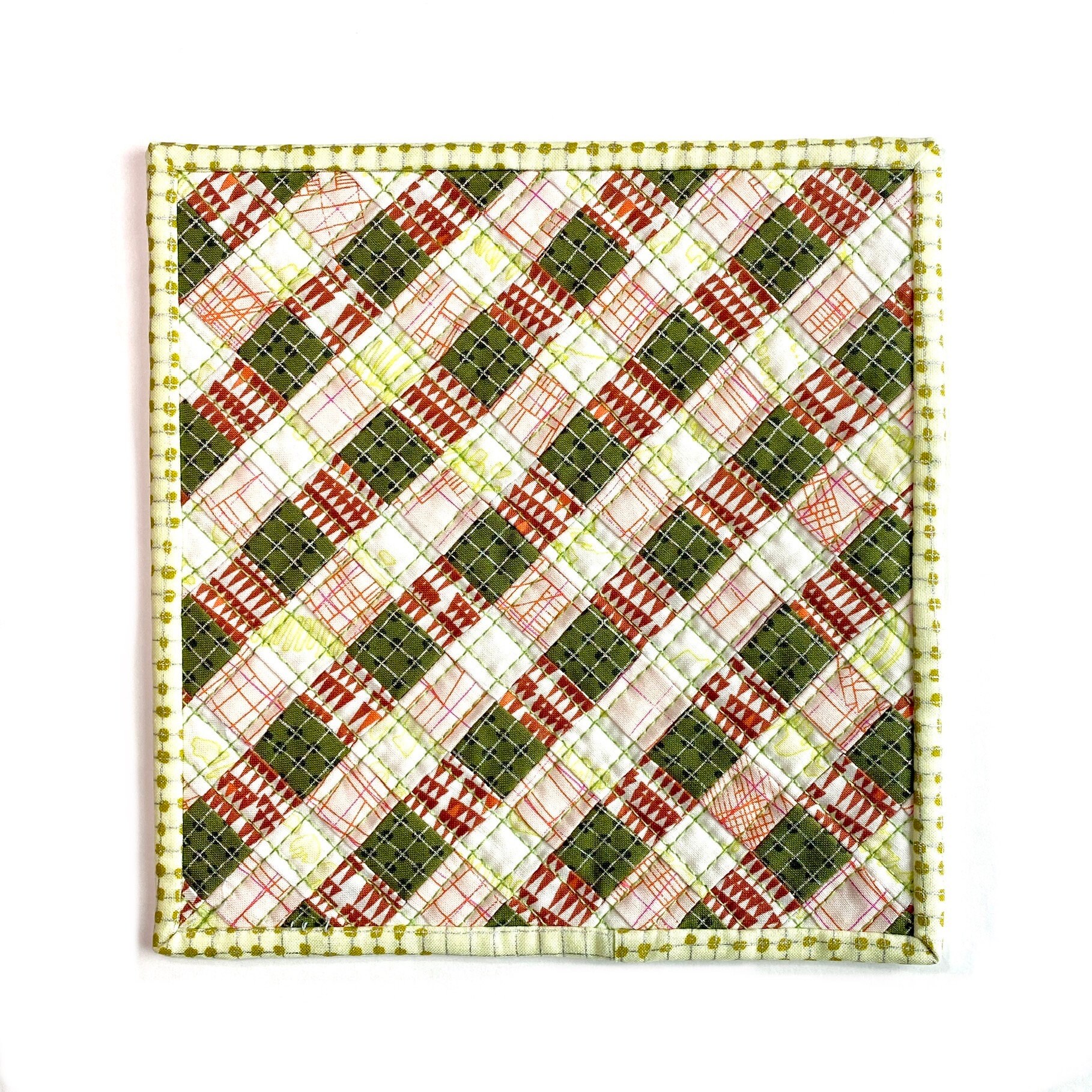 Modern Mini Quilt Block Pattern, Micro Mini Gingham, a Digital ...